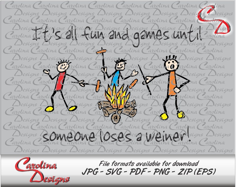 It's All Fun and Games Until Someone Loses a Weiner--color Version - Etsy