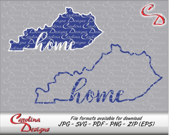 Kentucky State Outline With Home | Etsy