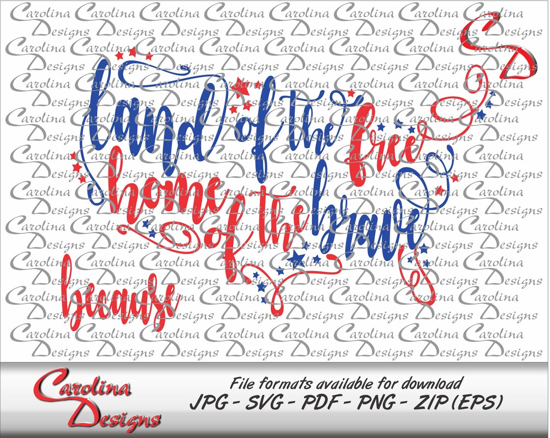 Land of the Free Home of the Brave - Etsy