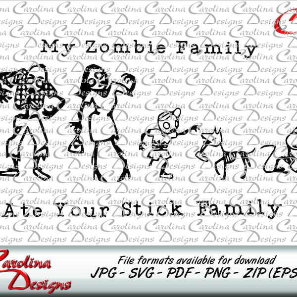 Zombie Family Decal - Etsy UK