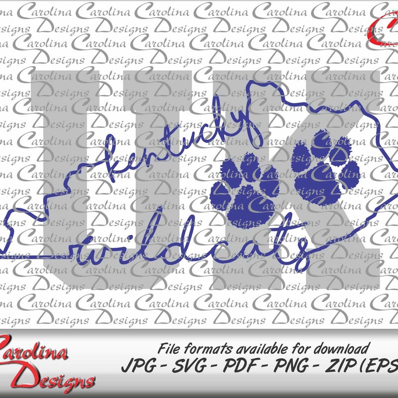 Kentucky Wildcats Outlines - Etsy
