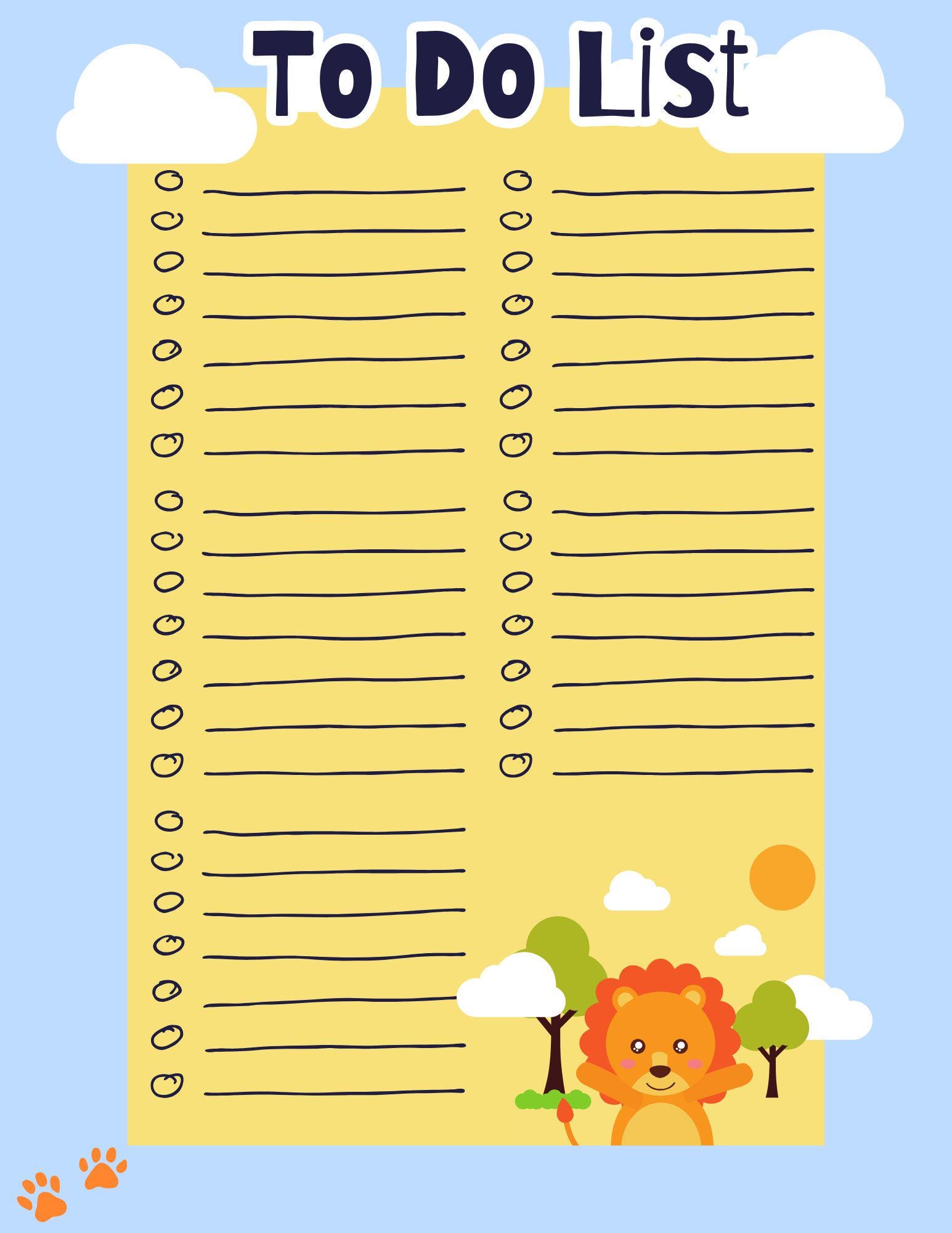5 Kids To-do/checklists | Digital | Printable | Instant Download - Etsy