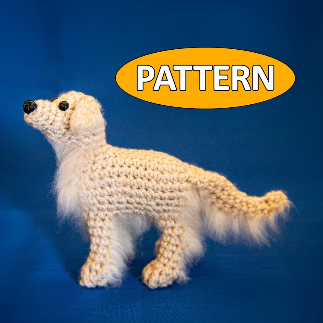 Golden Retriever Crochet Pattern: Low-sew Amigurumi Puppy (PDF) - Etsy