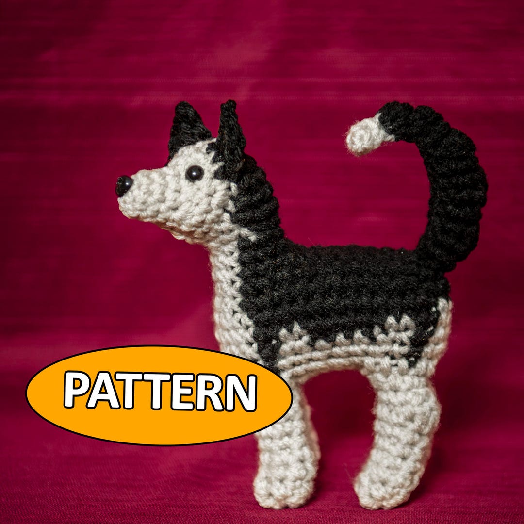 Cute Husky Crochet Pattern – DIGITAL PDF – Low-sew, Lifelike Amigurumi ...