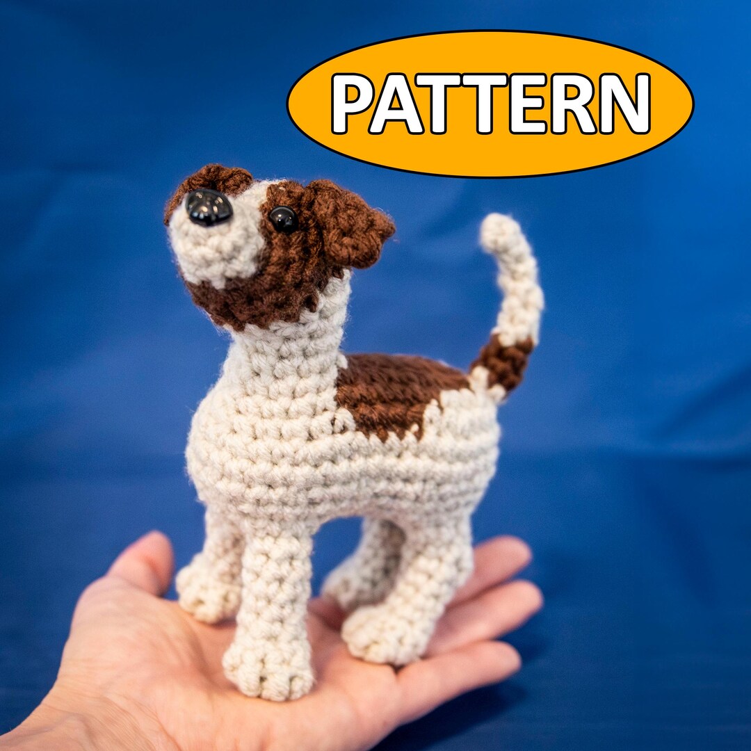 Jack Russel Terrier Crochet Pattern: Low-sew Amigurumi Puppy (PDF) - Etsy