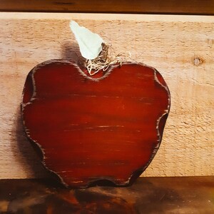 Wood Apple, Wood Fruit, Small Wood Decor, Wood Art Small, Rustic Shelf ...