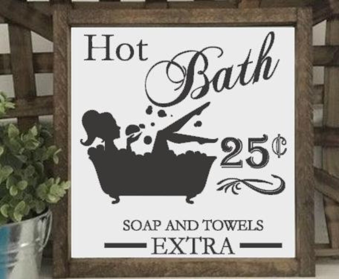 Farmhouse Bathroom Decor, Farmhouse Bathroom Sign, Rustic Bathroom ...