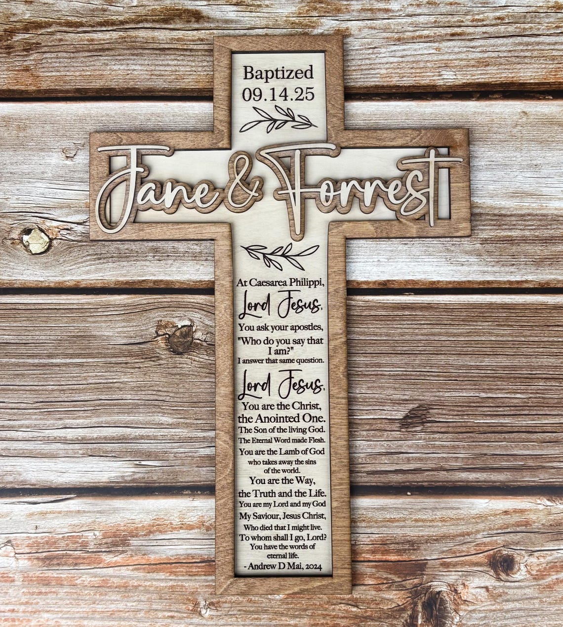 Personalized Cross, Custom Christian Cross, Perzonalized Christian Gift ...
