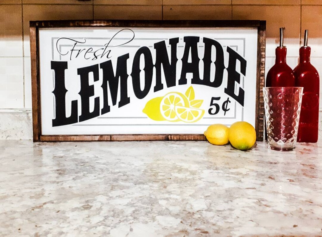 Farmhouse Lemon Decor, Farmhouse Lemonade Sign, Farmhouse Kitchen Sign ...