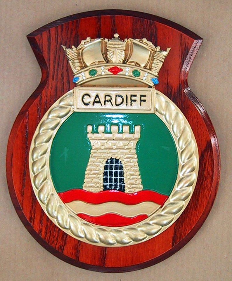 MOD HMS Ship Crests Plaques Shields Hand Painted High Relief Resin ...