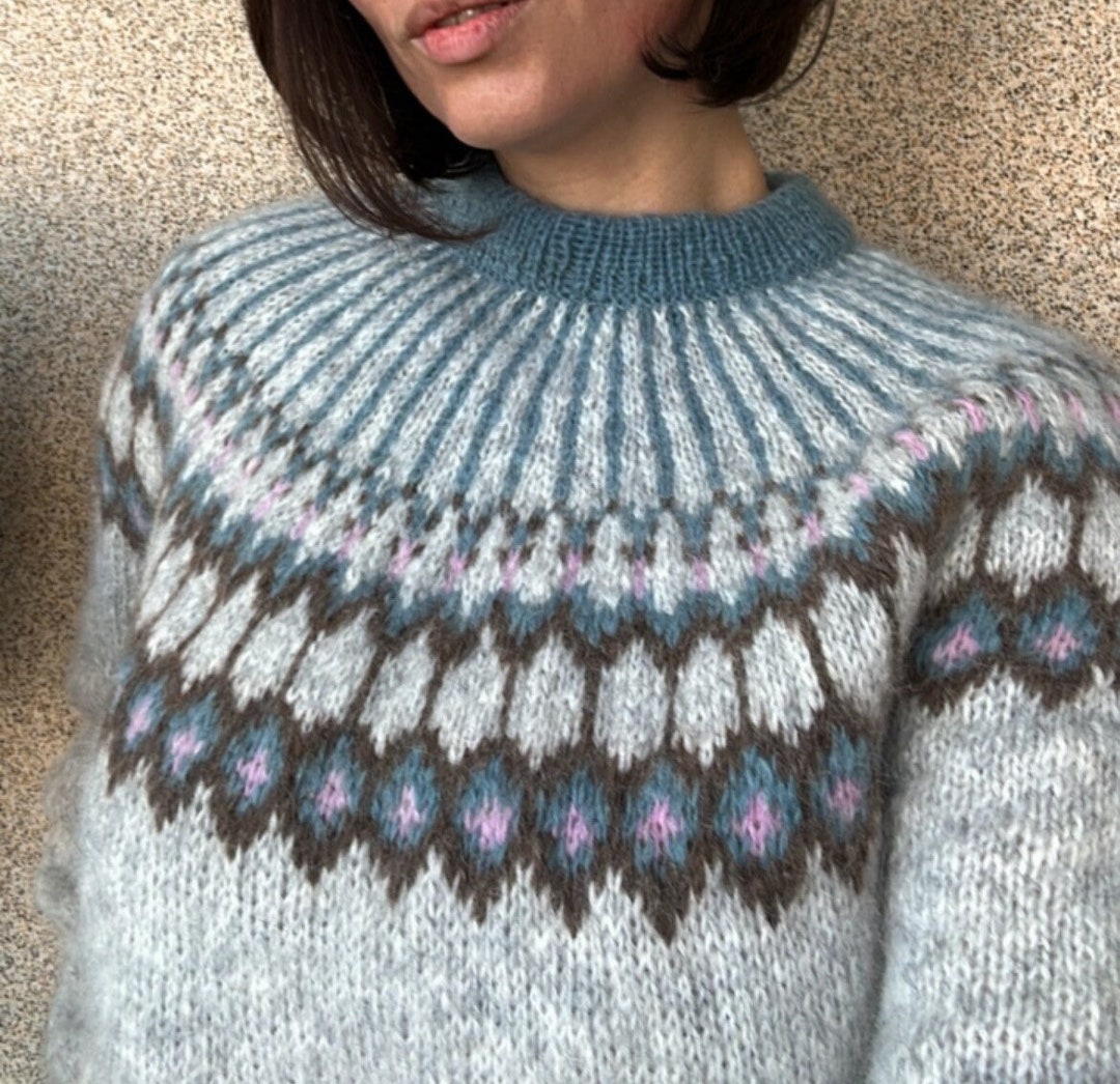 Alpaca Women Lopapeysa Sweater. Lopapeysa Alpaca Sweater. Fair Isle ...