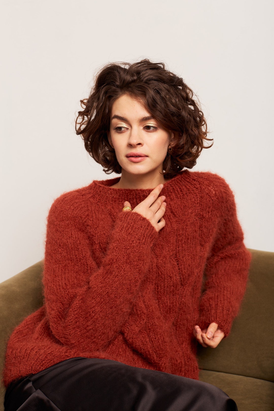 Cableknit Alpaca Women Sweater. Alpaca Women Sweater. Handknit Alpaca ...
