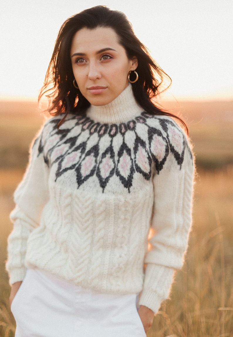 Black Alpaca Womens Sweater. Alpaca Cable Women's - Etsy