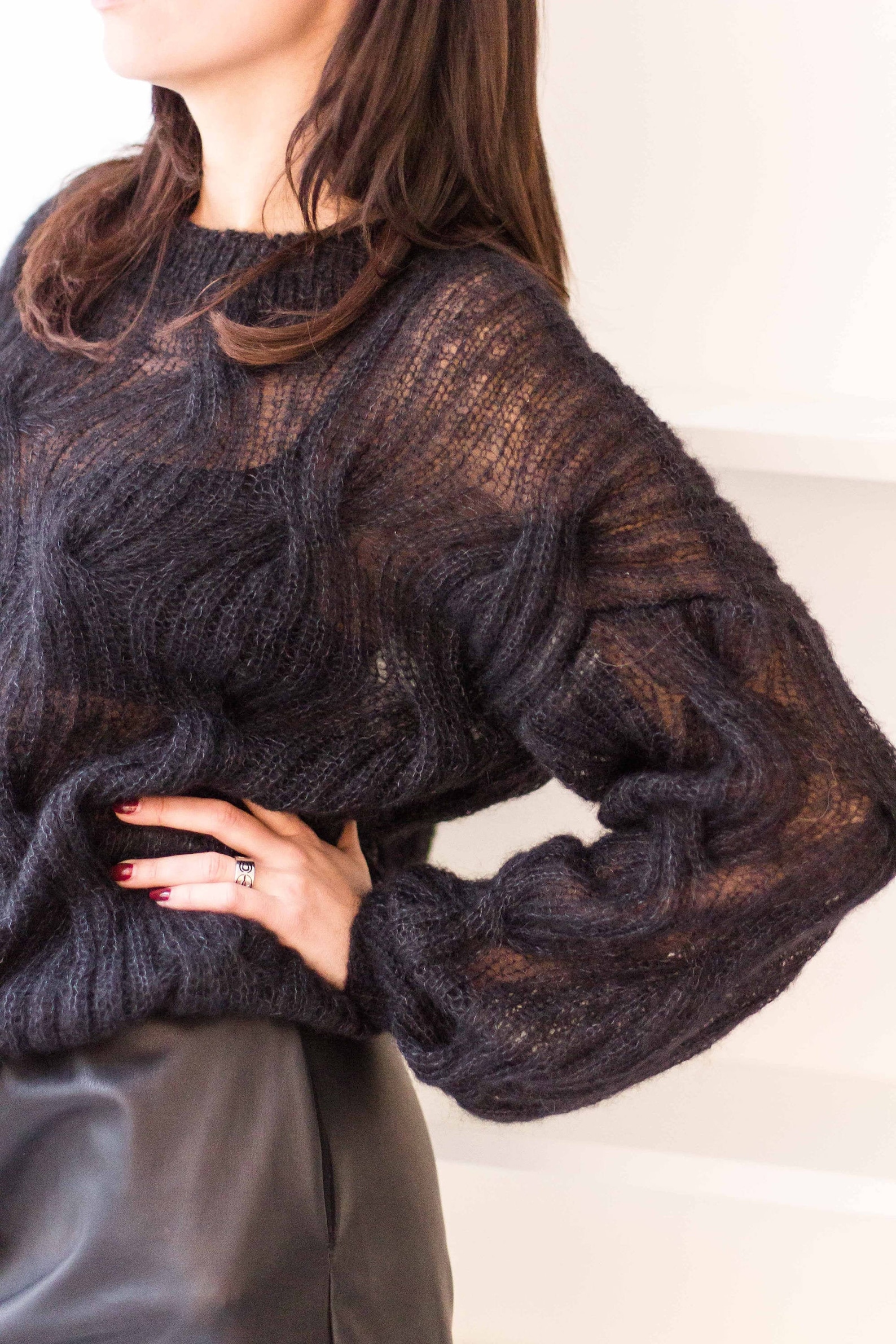 Mohair Women Sweater. Cable Knit Mohair Sweater. Mohair Sweater ...