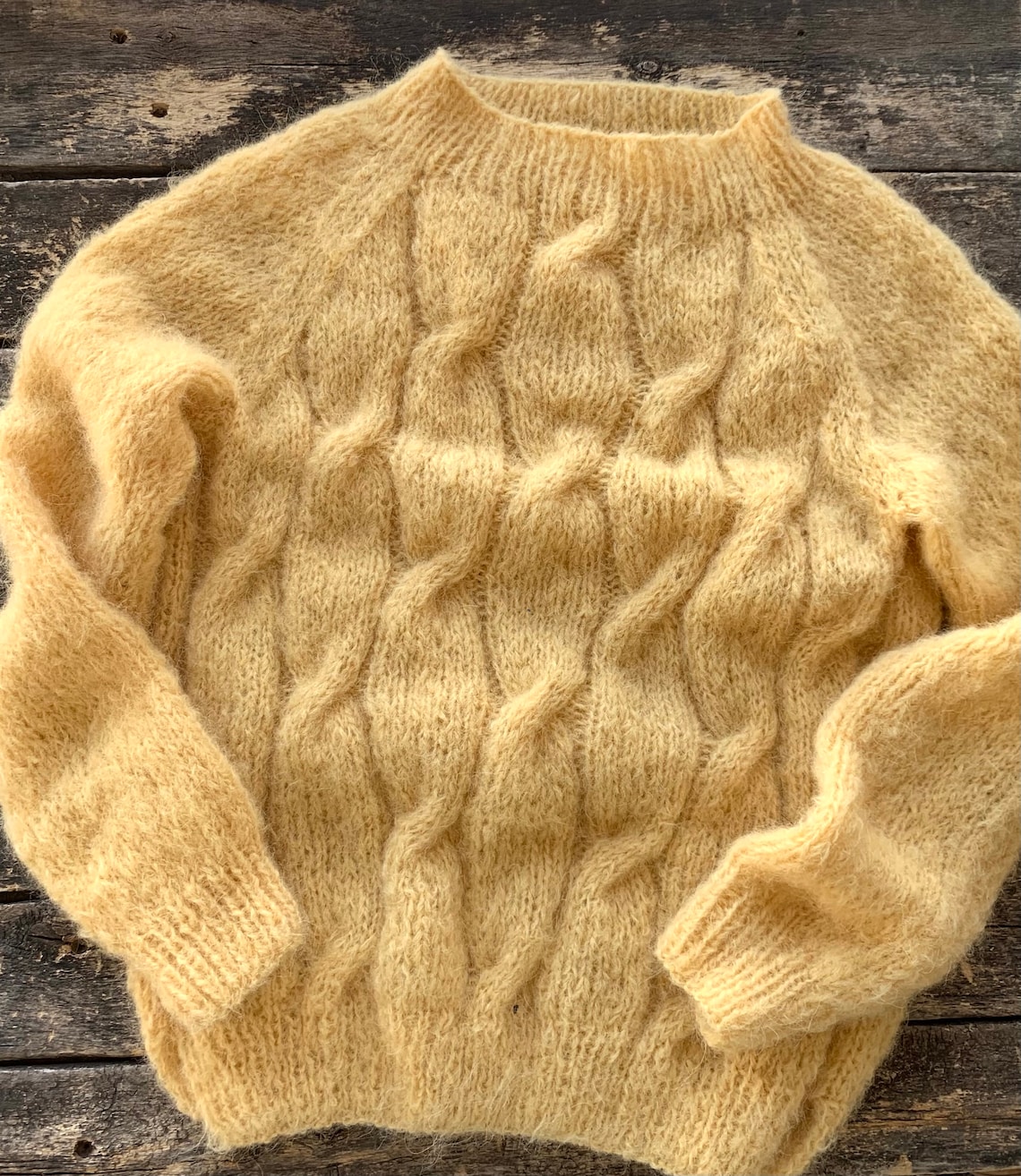 Fluffy Alpaca Cable Knit Sweater. Alpaca Women Sweater. - Etsy