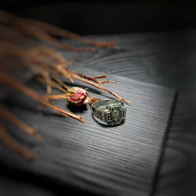 925 Sterling Silver Jewelry Сhristians Ring Unisex Slavic Rings ...