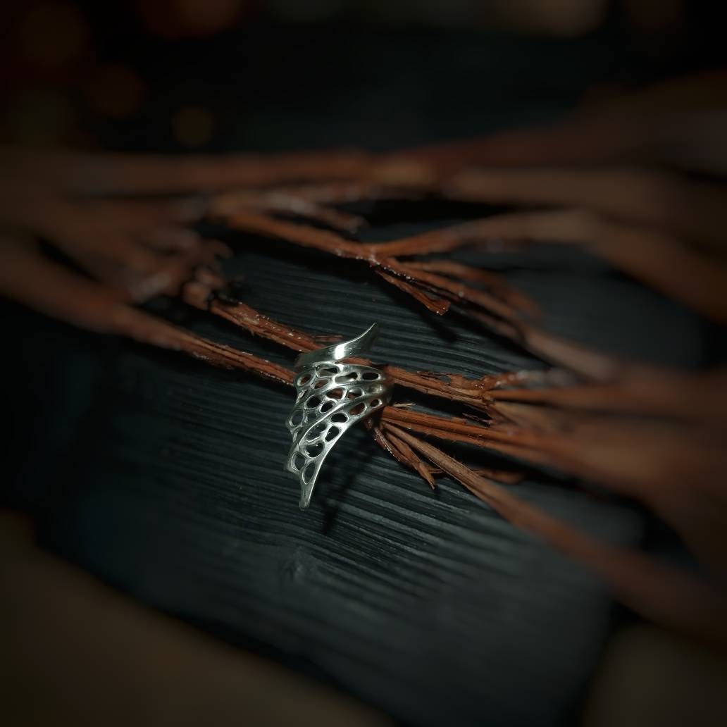 Dragon Wing Ring Magic Occult Jewelry Brass Ring 925 Sterling Silver ...