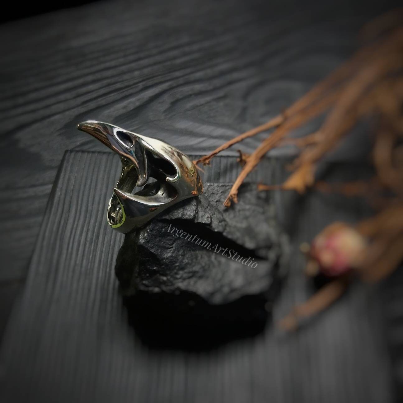 Medieval Witch Ring Pagan Magic Occult Jewelry Brass Crow - Etsy