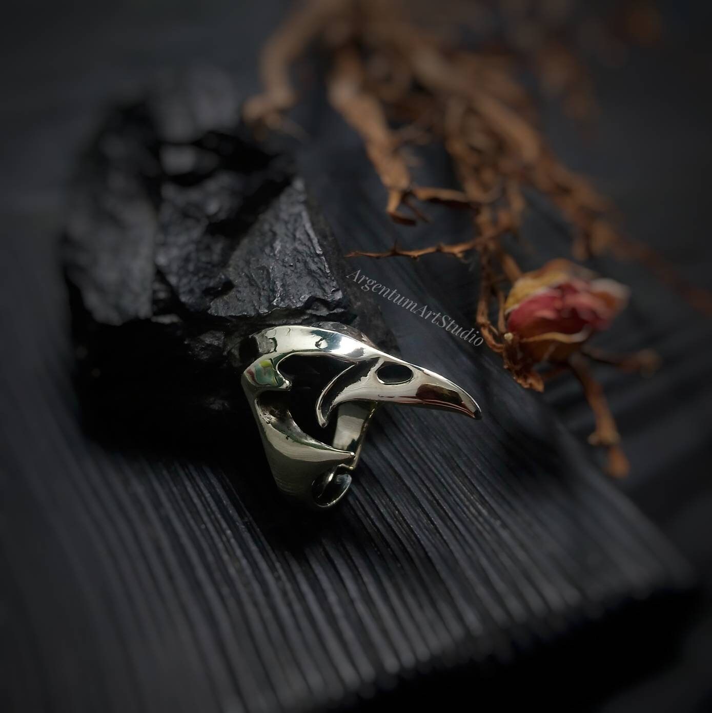 Medieval Witch Ring Pagan Magic Occult Jewelry Brass Crow - Etsy