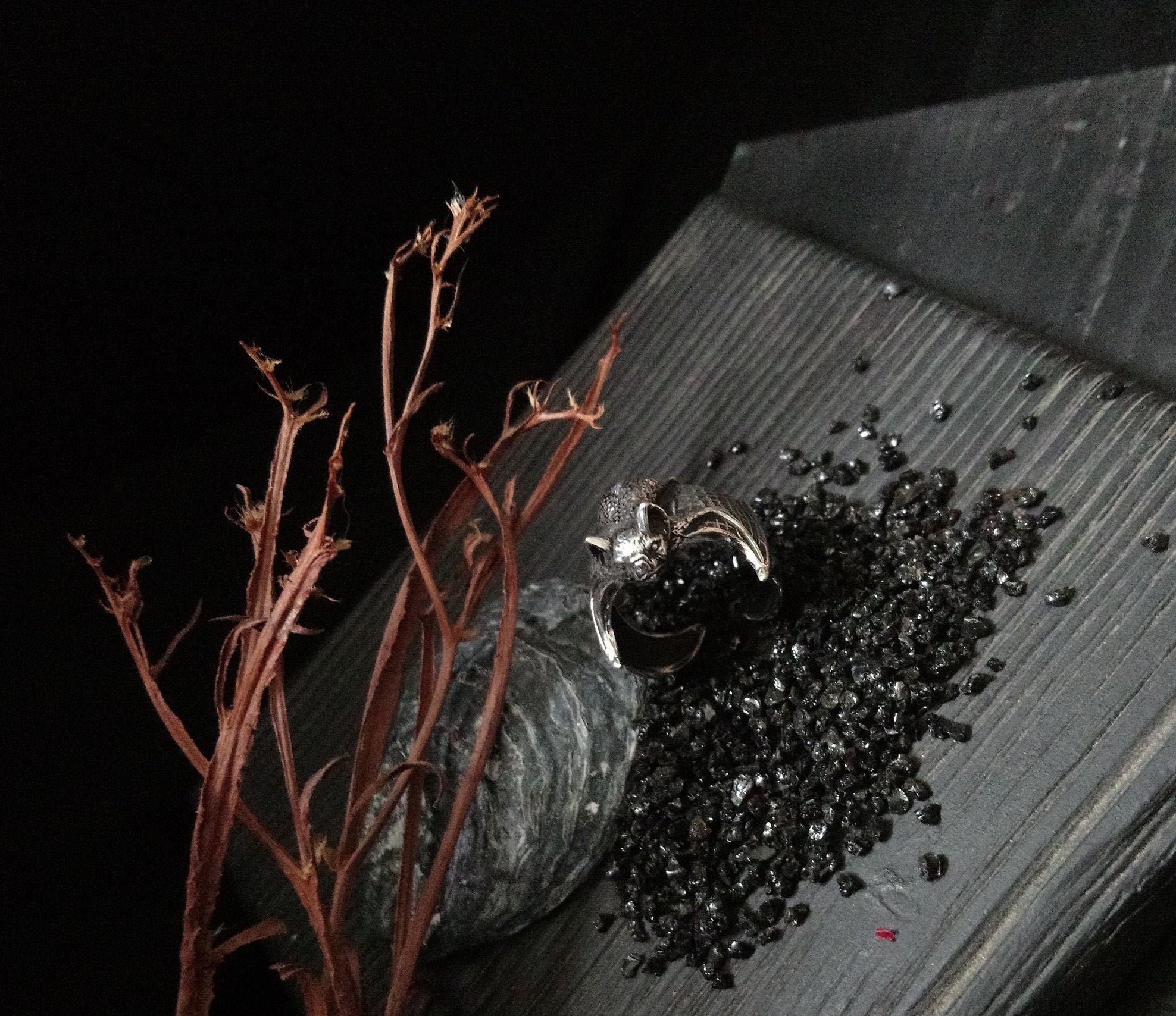 Magic Occult Jewelry Brass Bat Ring 925 Sterling Silver Animal Ring ...