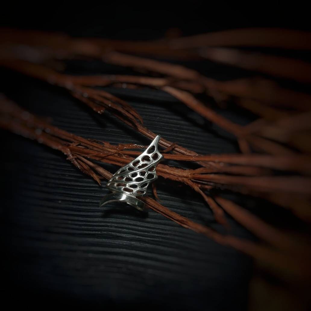 Dragon Wing Ring Magic Occult Jewelry Brass Ring 925 Sterling Silver ...