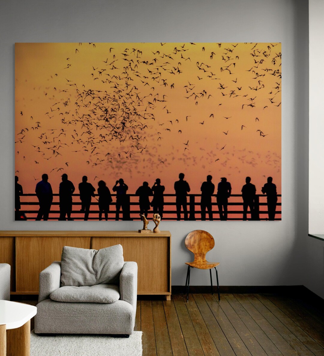 Austin Wall Decor | Silhouetted Bat Fans Watch 1.5 Million Bats Take ...
