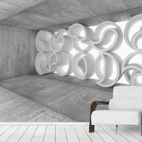 Round Wallpaper Mural - Etsy