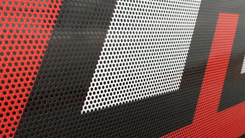Custom Perforated Sign Decal, One Way Vision Foil, Perforated One Way ...