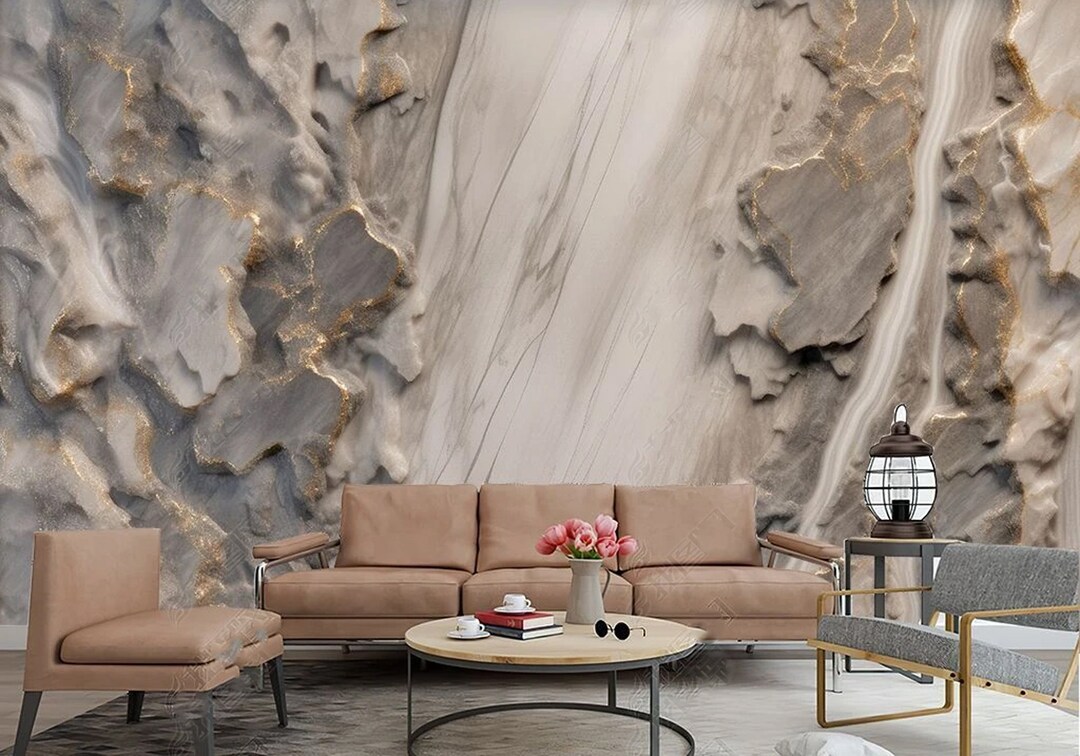 3D Stone Wallpaper, Culture Stone Peel and Stick Wallpaper, 3D Relief ...