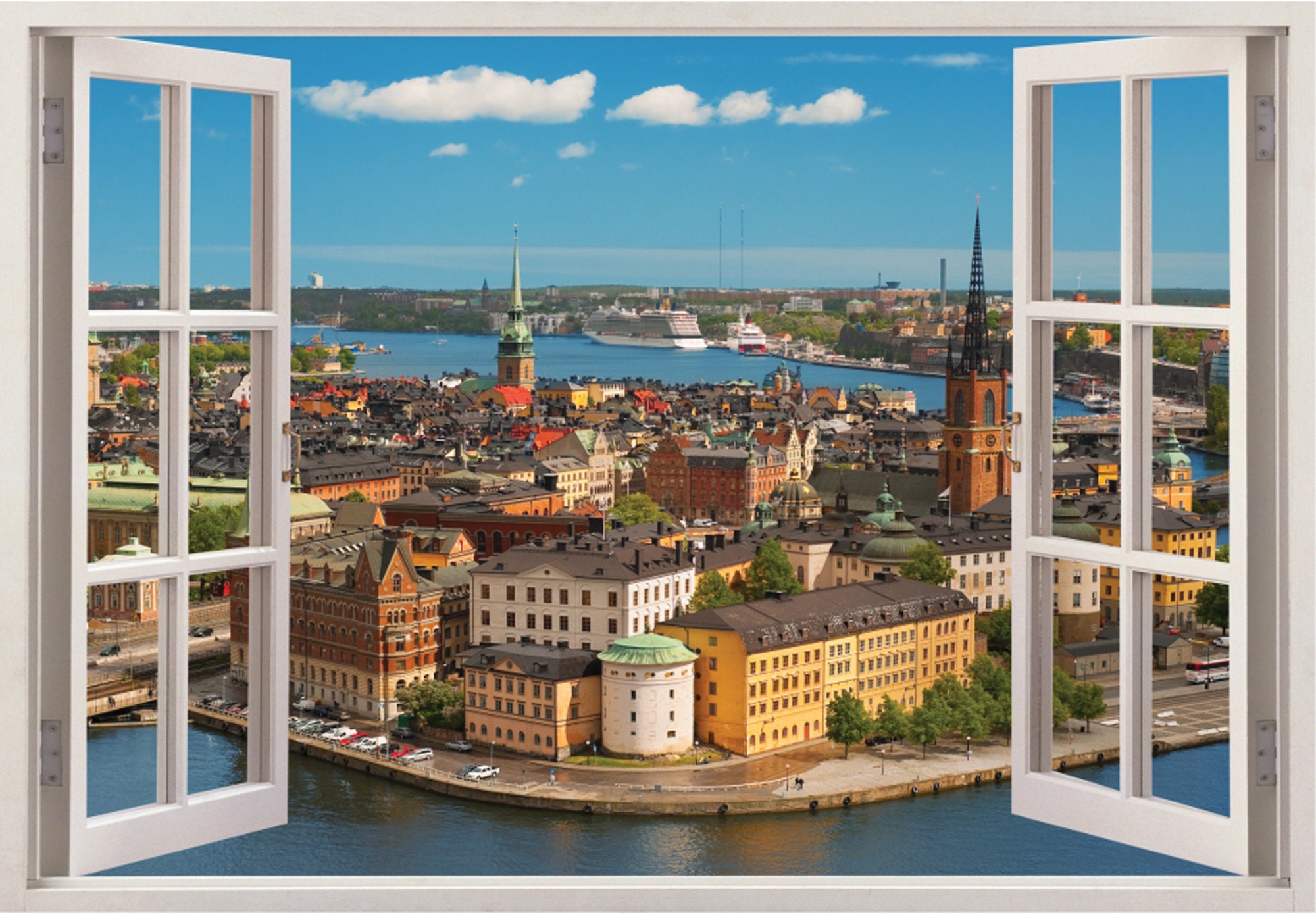 3D Window View City Landscape Decal Wall Mural 3d Window - Etsy