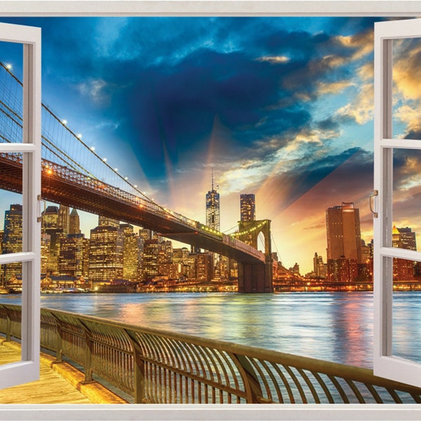 Brooklyn Bridge Wall Mural - Etsy