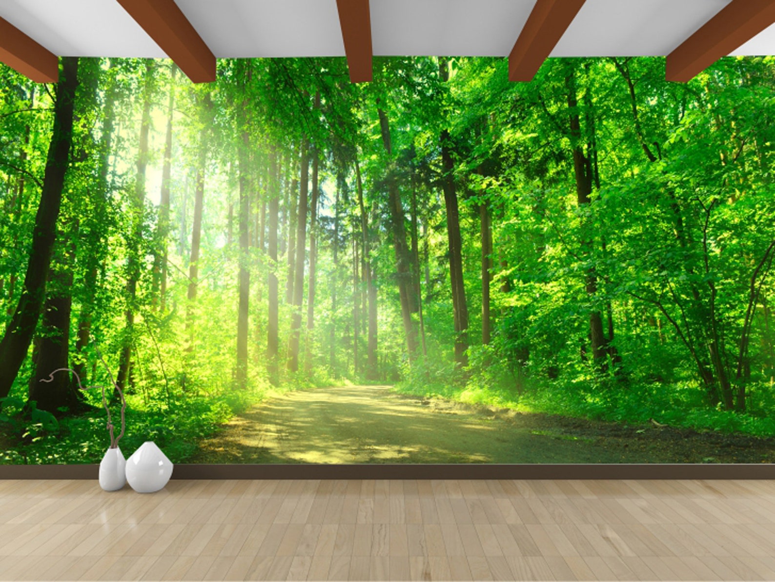 Wallpaper Forest Landscape Wall Art Wall Mural - Etsy