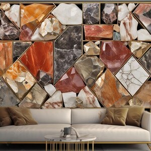 Jigsaw Puzzle Rock Slab Wallpaper, Stone Pieces Wallpaper, Marble Slabs ...