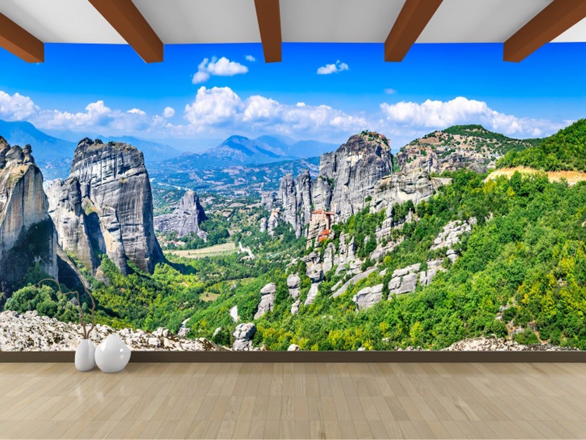 Wallpaper Mural Mountain Nature Landscape Wall Art Wall Mural - Etsy