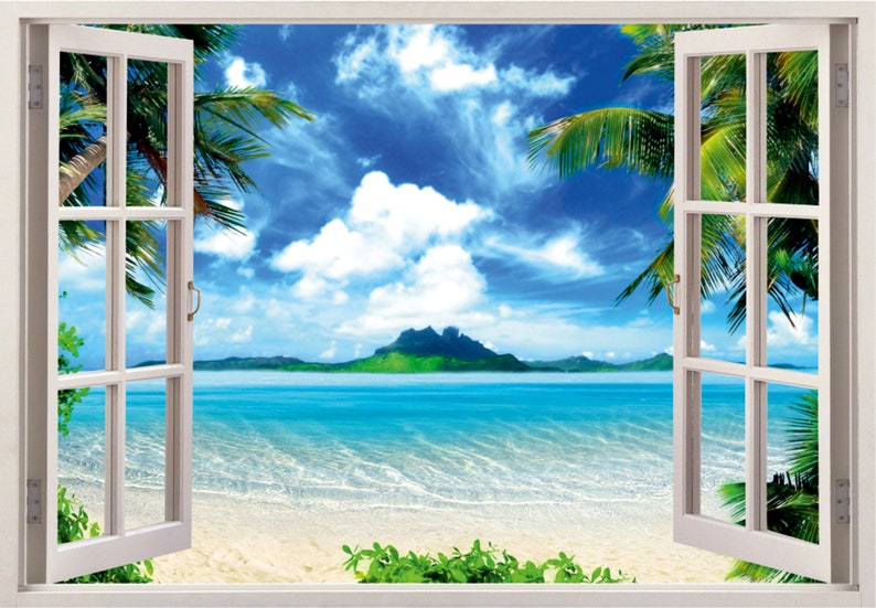 3D Window View Forest Landscape Wall Mural 3d Window Wall | Etsy