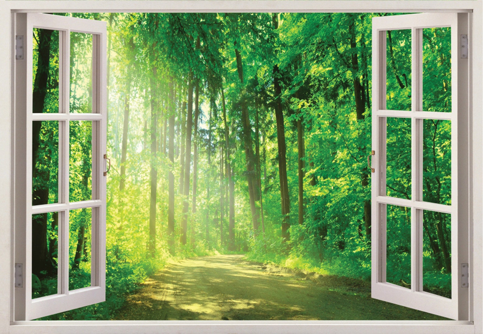 3D Window View Forest Landscape Wall Mural 3d Window Wall | Etsy
