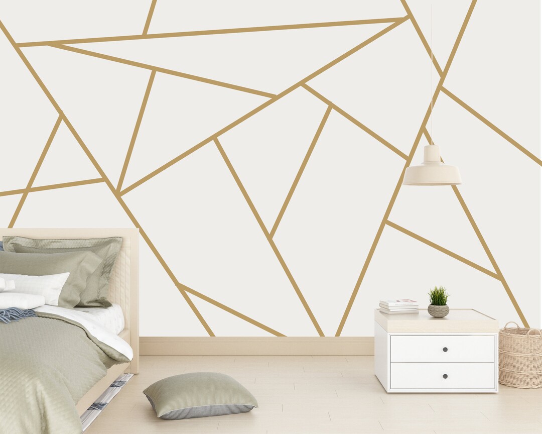 20 Pieces Geometric Line, Gold Line Wall Stickers, More Colors ...
