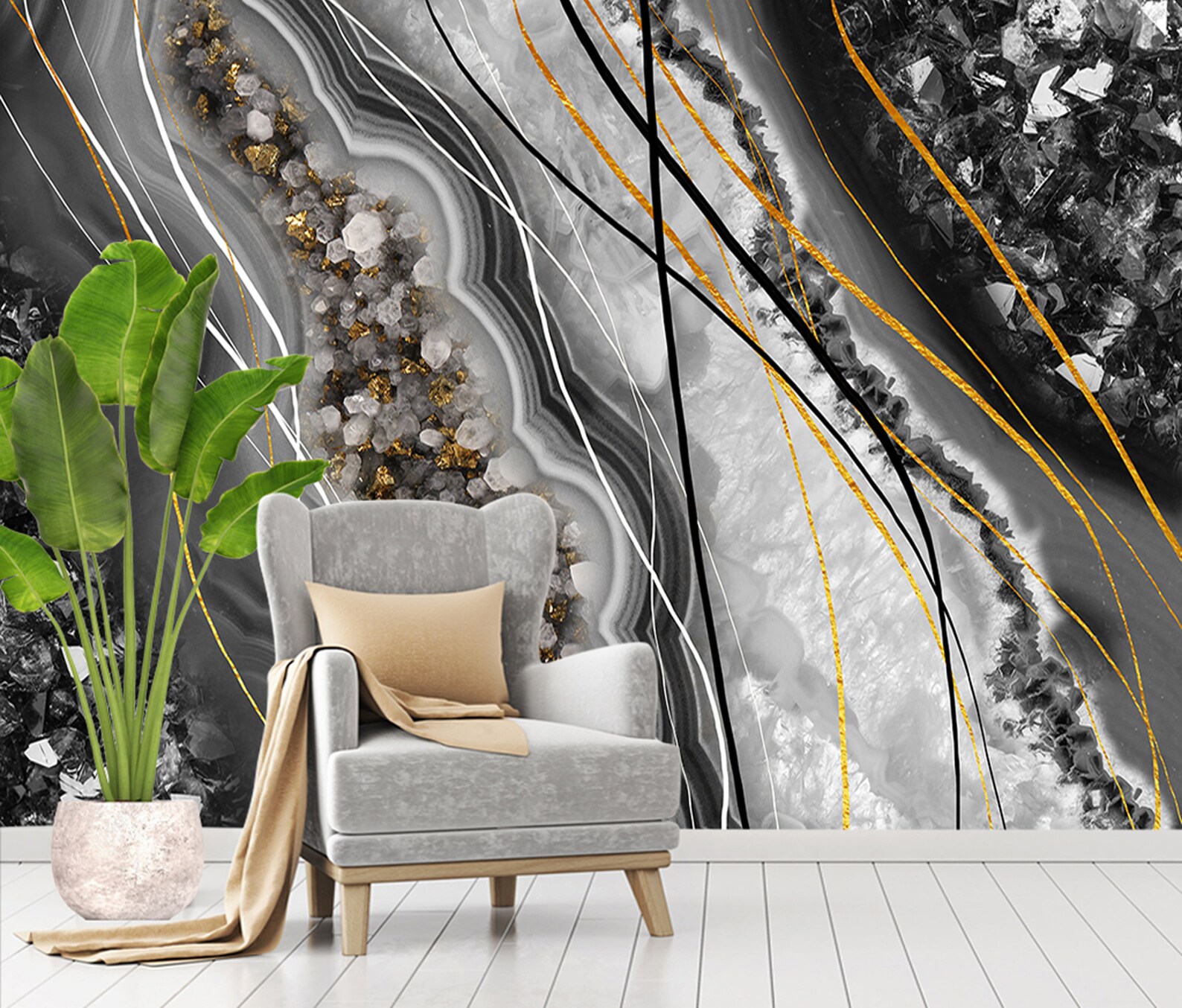 Agata Slice Marble Wallpaper II Abstract Marble Wallpaper II - Etsy