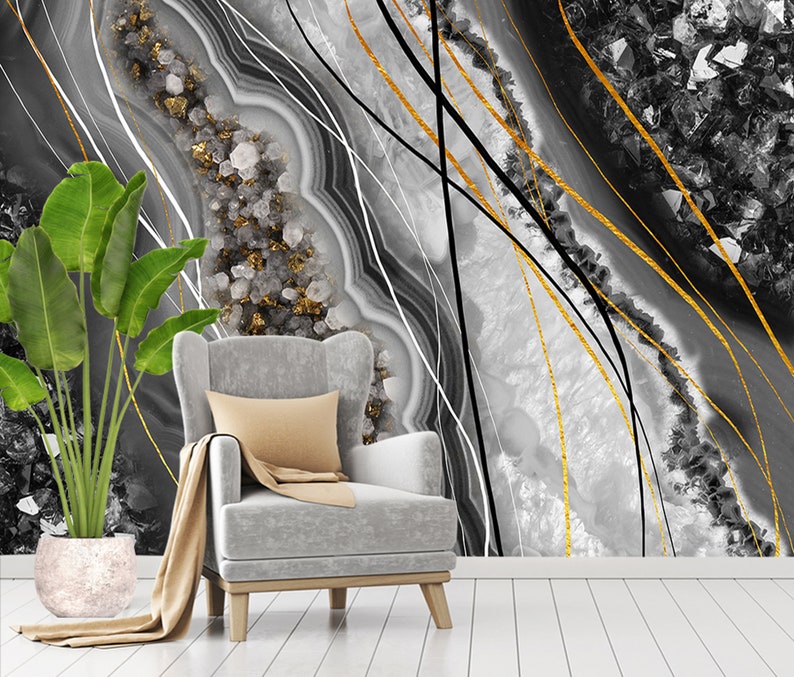 Agata Slice Marble Wallpaper II Abstract Marble Wallpaper II - Etsy