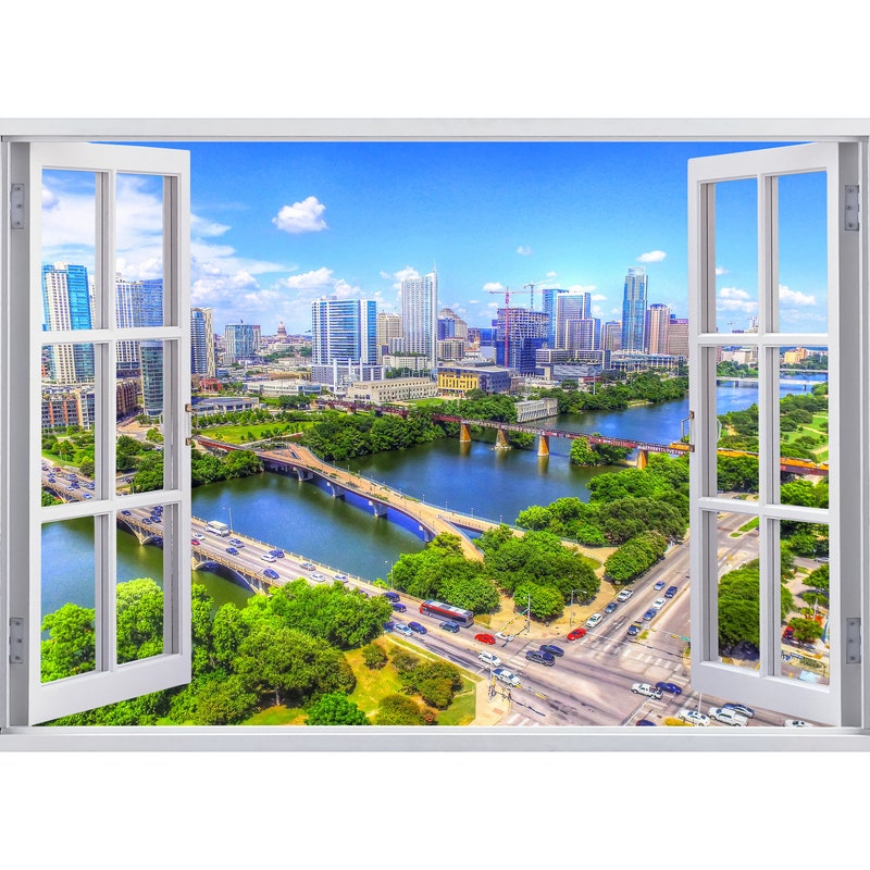 Fake Window Skyline - Etsy