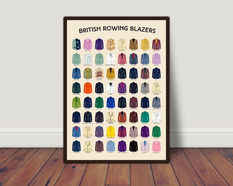 Rowing Print - British Rowing Blazers - Etsy