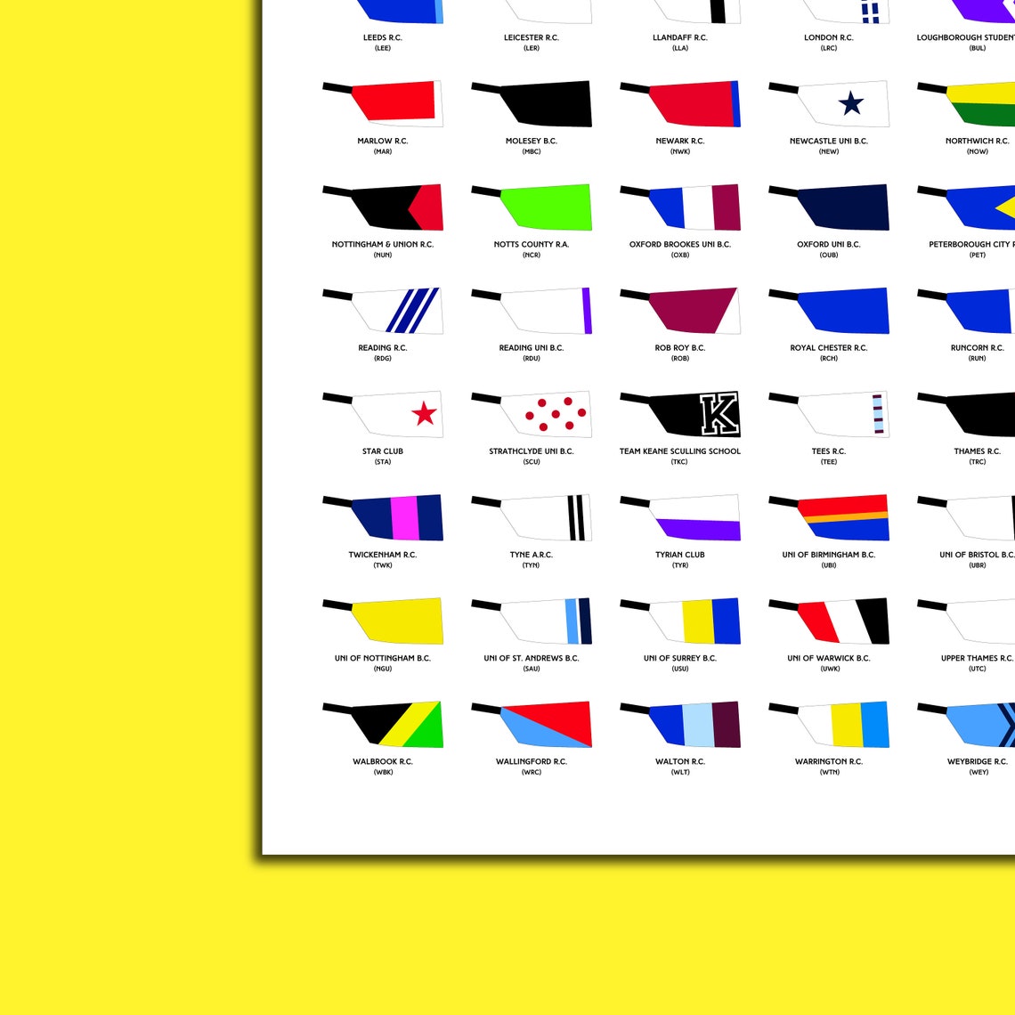Rowing Print British Rowing Blades - Etsy