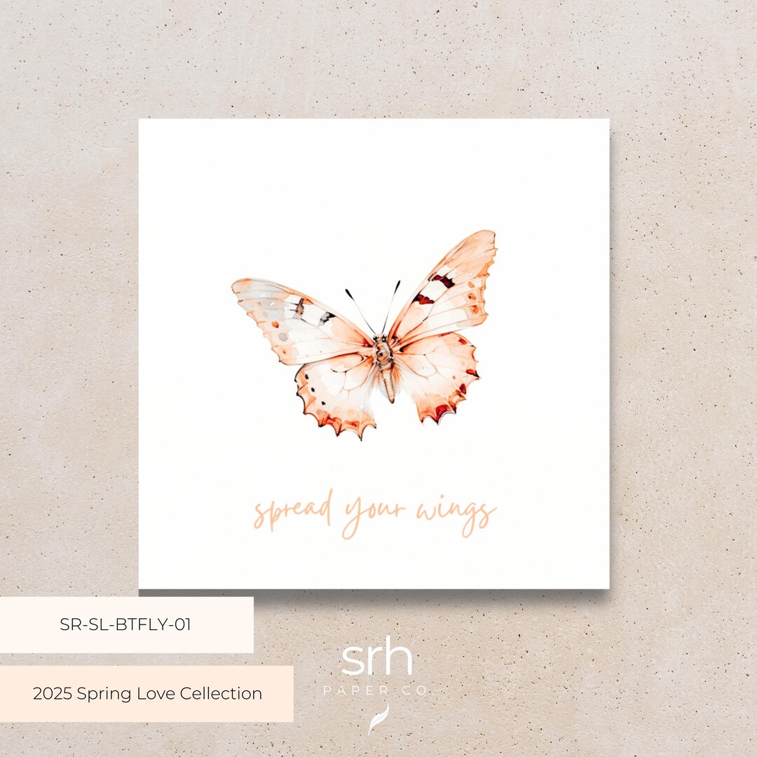 Watercolor Butterfly Square Greeting Card, Spread Your Wings ...