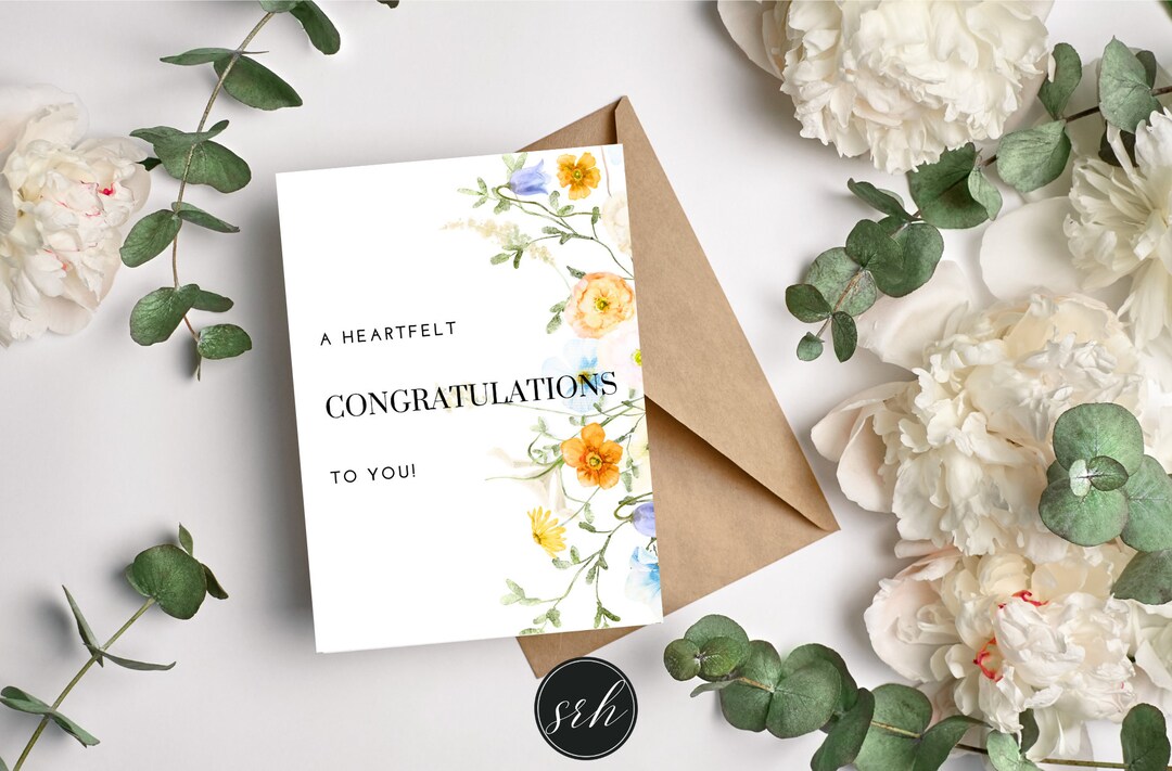 Heartfelt Congratulations Greeting Card - Etsy