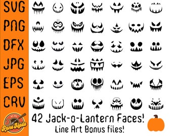 About 50 Jack O Lanterns Images on Vcarve Svg and DXF Files. - Etsy