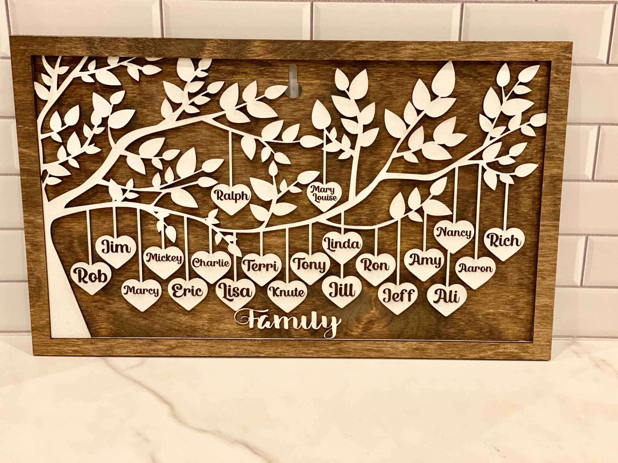Personalized Family Tree Sign Grandkids Names Wedding Gift Mother's Day ...