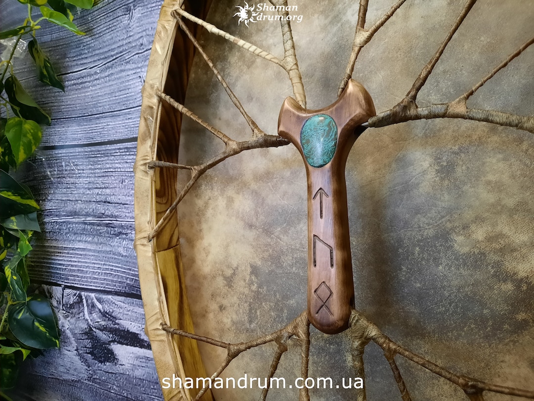 Oval Shamanic Drum Hunter, Tambour Viking, Shaman Drum - Etsy