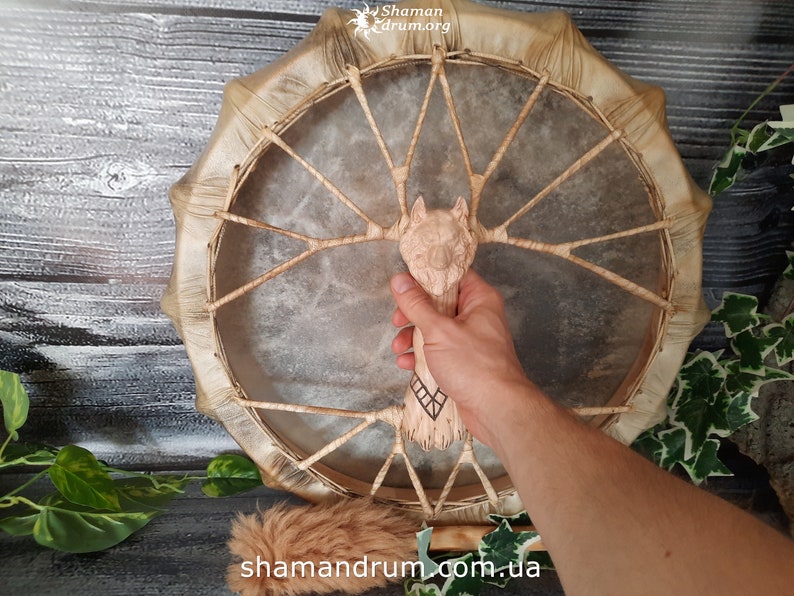 Drum Wolf Shamanic Drum Tambour Celtic Drum Totem Drum - Etsy