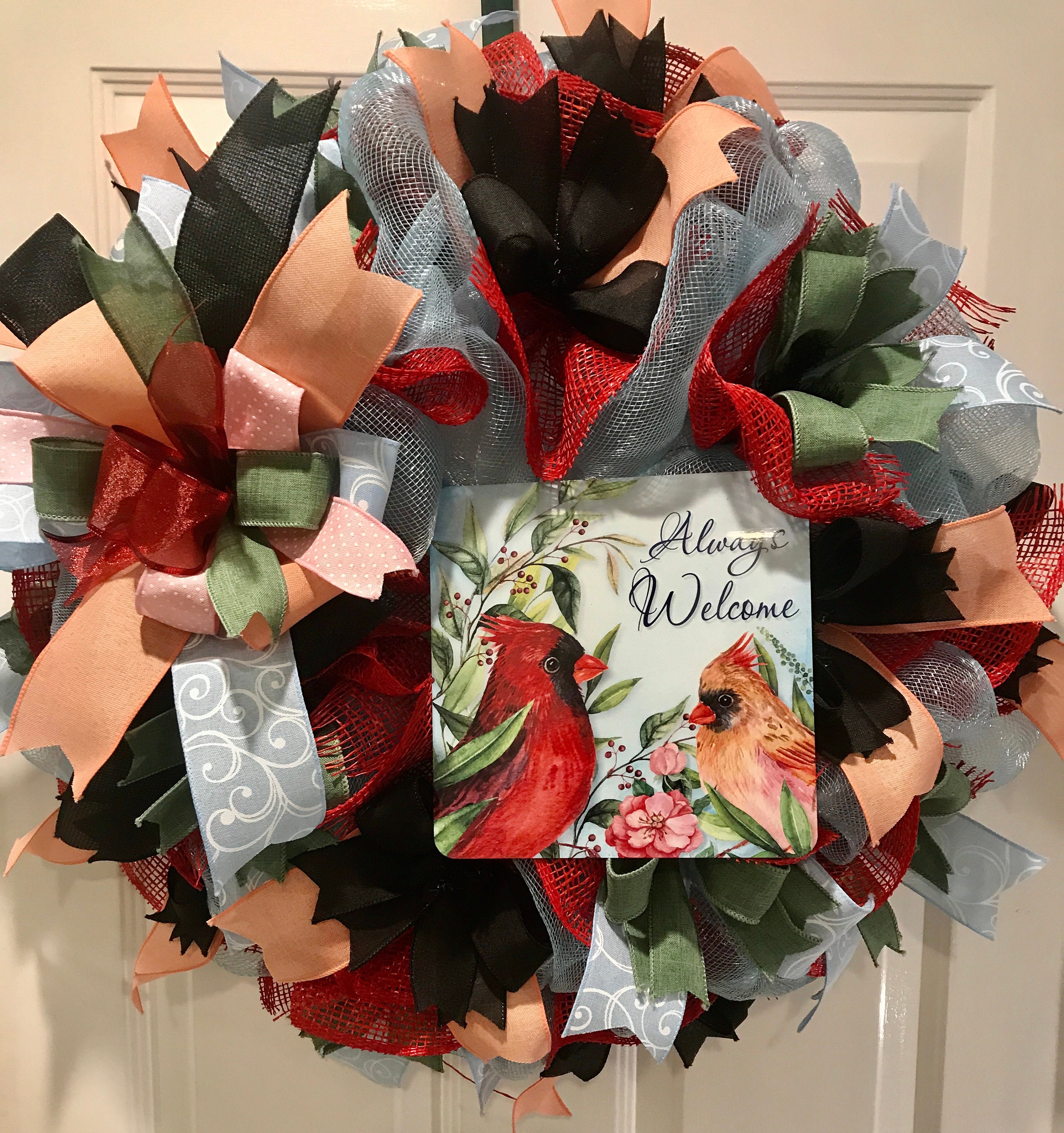 Cardinal Wreath - Etsy