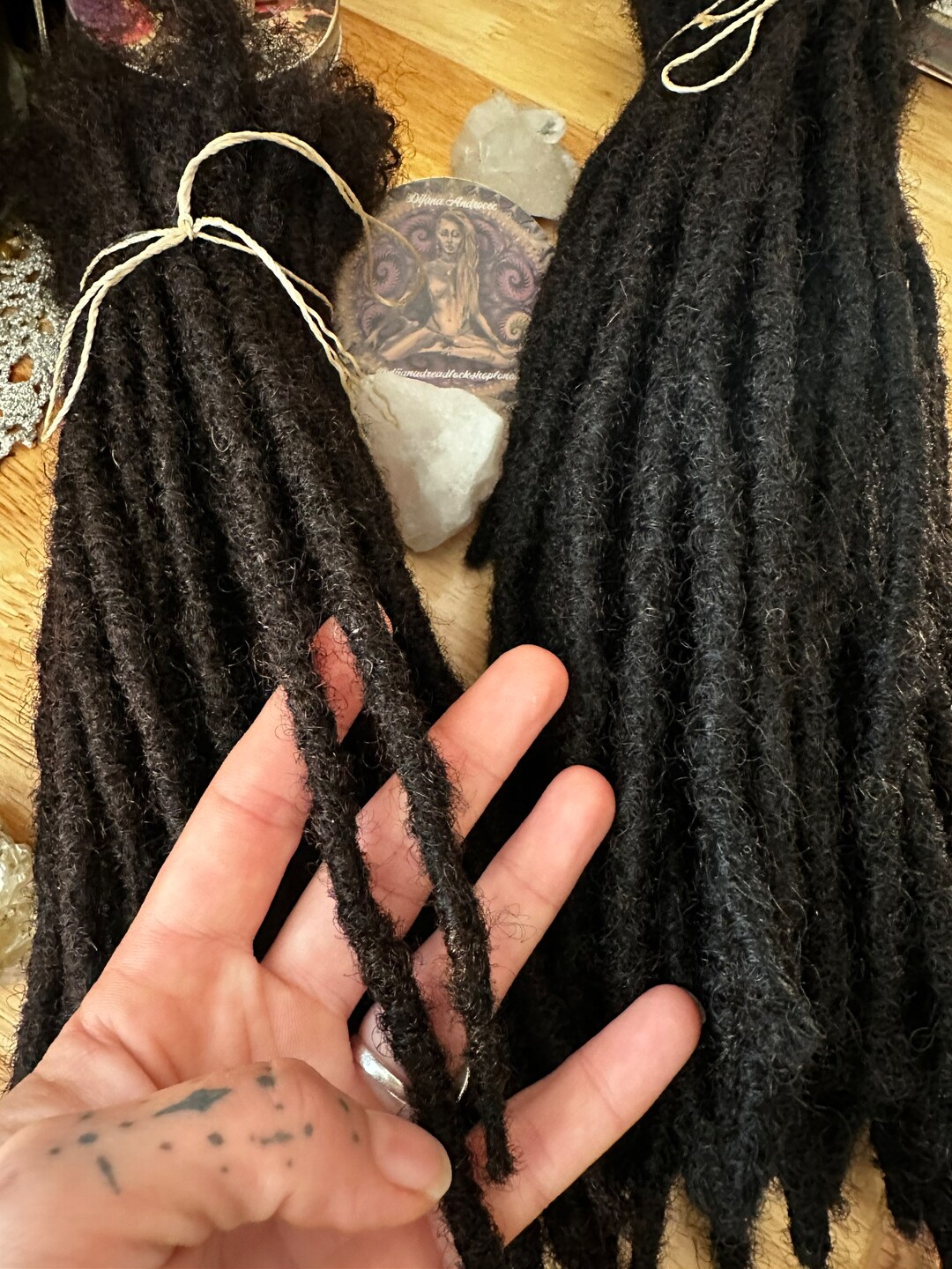 Afro Hair Dreadlocks Extensions / 50 Dreads / 0,6 Cm Width / Dark Brown ...